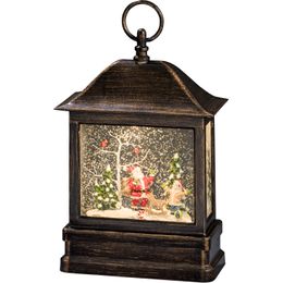 LED Laterne Konstsmide "Schneelaterne" Lampen Gr. Höhe: 25 cm, rot (braun, rot, weiß) Weihnachtsbeleuchtung Innen