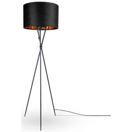 Stehlampe Paco Home "Kate uni Color" Lampen Gr. Höhe: 177,5 cm, schwarz Standleuchten