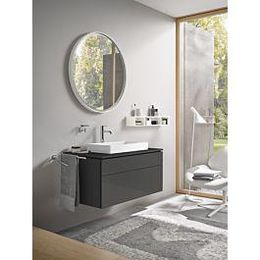 Duravit DuraSquare Aufsatzbecken weiss mit L-Cube Konsolenwaschtischunterbau 102 x 55 cm graphit matt