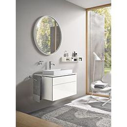 Duravit DuraSquare Aufsatzbecken 60cm weiss mit L-Cube Konsolenwaschtischunterbau 82 x 55 cm weiß hochglanz