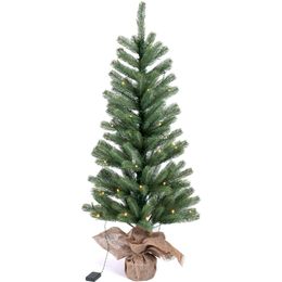 Künstlicher Weihnachtsbaum IC WINTERWORLD "LED-Tannenbaum, künstlicher Christbaum" Weihnachtsbäume Gr. Höhe: 120 cm bis, grün (grün, natur) Künstliche Weihnachtsbäume