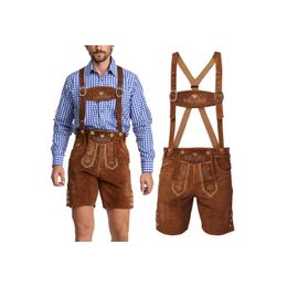 Steigenhöfer Manufaktur Trachtenlederhose Oktoberfest kurz mit Trägern