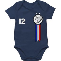 Shirtracer Shirtbody 12. Mann Frankreich Emblem 2024 Fussball EM Fanartikel Baby