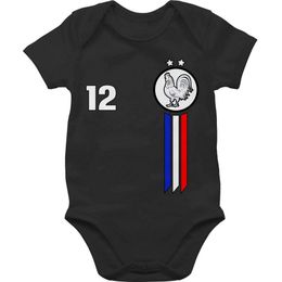 Shirtracer Shirtbody 12. Mann Frankreich Emblem 2024 Fussball EM Fanartikel Baby