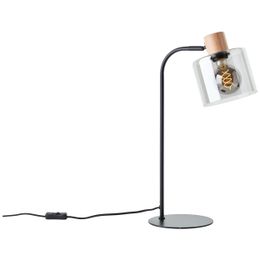 Tischleuchte Brilliant "Weald" Lampen Gr. Höhe: 50 cm, schwarz (schwarz, rauch, holz) Tischlampen