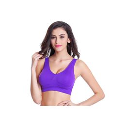 TEXEMP Sport-BH Comfort BH Bustier Sport Bra Damen Push Yoga Fitness Top Polsterung (1-tlg) mit herausnehmbaren Kissen