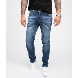 Indumentum Slim-fit-Jeans Herren Jeans Stonewashed Blau IS-300
