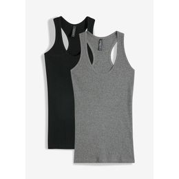 bonprix 2er-Pack Ripp-Tanktop