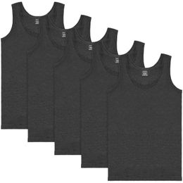 BRUBAKER Tanktop Classic Herren Unterhemd Tank Top (5er-Pack) Schlichtes Basic Achselshirt aus hochwertiger Baumwolle (glatt)