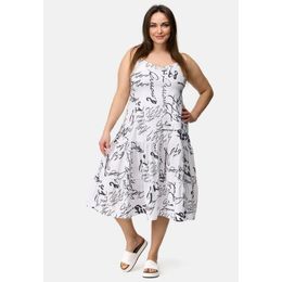 kekoo A-Linien-Kleid Sommerkleid Midikleid Trägerkleid mit Stretch 'Vivid'