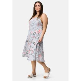 kekoo A-Linien-Kleid Sommerkleid Midikleid Trägerkleid mit Stretch 'Vivid'