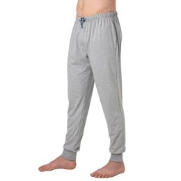 HAASIS Bodywear 1919 Pyjamahose Herren Pyjamahose mit Bündchen 77112876-graumeliert (1-tlg) Optimale Passform