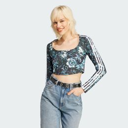 Adidas Allover Flower Print Crop-Shirt