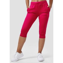 enflame Caprihose Basic Sweat Shorts 3/4 Capri Hose Kurze Jogginghose (1-tlg) 3711 in Pink