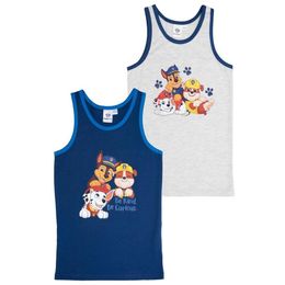 United Labels® Unterhemd Paw Patrol Unterhemd für Jungen Tank Top Hemdchen Blau/Grau 2er Pack