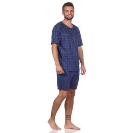 EloModa Capri-Pyjama Herren Pyjama Short und T-Shirt Schlafanzug