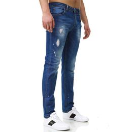 John Kayna Slim-fit-Jeans Herren Jeans Slim Fit Jeanshose Denim Herrenjeans Designer Herrenhose (Jeanshose Designerjeans Bootcut