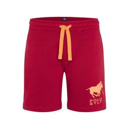 POLO SYLT Sweatshorts im Label-Stil