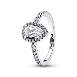 Pandora Silberring Halo-Ring für Damen aus Sterlingsilber mit Zirkonia von Pandora