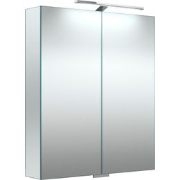 Spiegelschrank Welltime "G-Line" Schränke Gr. B/H/T: 60,8 cm x 70 cm x 13 cm, mit LED, 2 St., Komplettausführung, farblos (transparent) Bad-Spiegelschränke