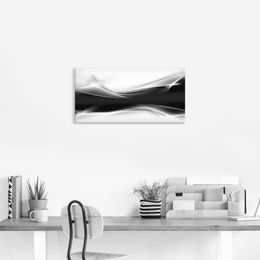 Wandbild Artland "Kreatives Element" Bilder Gr. B/H: 150 cm x 75 cm, Leinwandbild Gegenstandslos Querformat, 1 St., schwarz Kunstdrucke