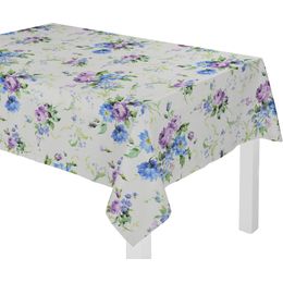Tischdecke WIRTH "MONTROSE" Tischdecken Gr. B/L: 130 cm x 220 cm, eckig, lila (lila, blau) Tischdecken