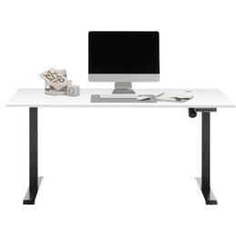 Schreibtisch BEGA OFFICE "Tim, elektrisch höhenverstellbarer Desk" Tische Gr. B/H/T: 150 cm x 72 cm x 69 cm, weiß (weiß, schwarz, weiß) Schreibtische