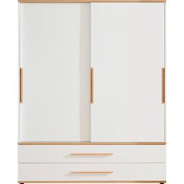 Kleiderschrank Paidi "YOLANDA 2T2S breit" Schränke Gr. B/H/T: 164 cm x 206,8 cm x 62 cm, 2 St., weiß (kreideweiß, eiche, montana) Kleiderschränke