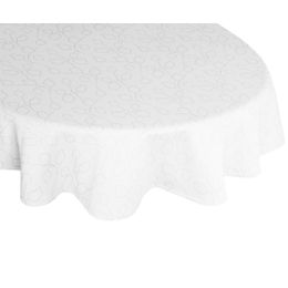 Tischdecke WIRTH "Westport" Tischdecken Gr. B/L: 190 cm x 130 cm, 1 St., oval, weiß Tischdecken