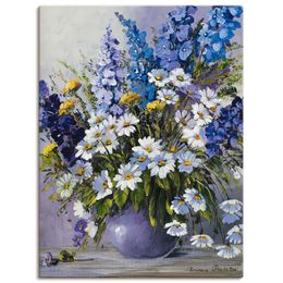 Wandbild Artland "Rittersporn" Bilder Gr. B/H: 90 cm x 120 cm, Leinwandbild Blumen Hochformat, 1 St., weiß Kunstdrucke