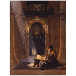 Wandbild Artland "In der Moschee." Bilder Gr. B/H: 90 cm x 120 cm, Leinwandbild Religion, 1 St., braun Kunstdrucke