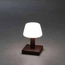 LED Tischleuchte Konstsmide "Monaco" Lampen Gr. Ø 12,5 cm Höhe: 19 cm, braun (rost) Nachttischleuchte LED Nachtischleuchten