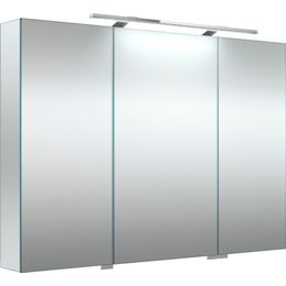 Spiegelschrank Welltime "G-Line" Schränke Gr. B/H/T: 100,9 cm x 70 cm x 13 cm, mit LED, 3 St., Komplettausführung, farblos (transparent) Bad-Spiegelschränke