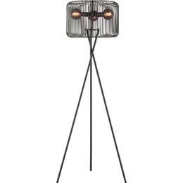 Schöner Wohnen Kollektion Stehlampe SCHÖNER WOHNEN-KOLLEKTION "Cage" Lampen Gr. Ø 68,00 cm Höhe: 158,00 cm, beige (sandschwarz) Standleuchten