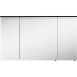 Spiegelschrank Marlin "3500maxus" Schränke Gr. B/H/T: 120 cm x 69,6 cm x 17,6 cm, 3 St., schwarz (schwarz supermatt) Bad-Spiegelschränke