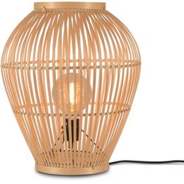 Good&Mojo Stehlampe GOOD&MOJO "Tuvalu" Lampen Gr. Ø 42 cm Höhe: 50 cm, beige (natur, schwarz) Tischleuchte Tischlampen