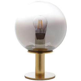 Tischleuchte Brilliant "Gould" Lampen Gr. Ø 22,00 cm Höhe: 31,00 cm, goldfarben (gold, rauchglas) Tischlampen