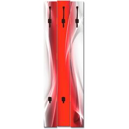 Garderobenleiste Artland "Kreatives Element Rot für Ihr Art-Design" Garderobenhalter Gr. B/H: 45 cm x 140 cm, rot Haken