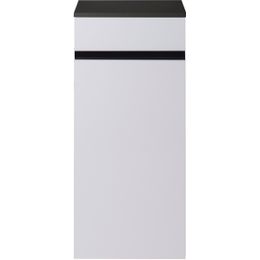 Midischrank Marlin "3510clarus" Schränke Gr. B/H/T: 40 cm x 91 cm x 35 cm, Türanschlag rechts, 1 St., schwarz-weiß (weiß supermatt, schwarz supermatt) Bad-Midischränke