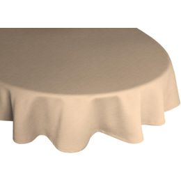 Tischdecke WIRTH "WIESSEE" Tischdecken Gr. B/L: 160 cm x 220 cm, oval, beige (natur) Tischdecken