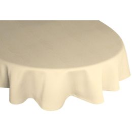 Tischdecke WIRTH "Neufahrn" Tischdecken Gr. B/L: 130 cm x 190 cm, oval, grau (taupe) Tischdecken