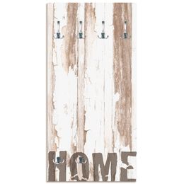 Garderobenleiste Artland "Home" Garderobenhalter Gr. B/H/T: 60 cm x 120 cm x 2,8 cm, beige (naturfarben) Haken