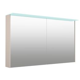 Spiegelschrank Welltime "D-Line" Schränke Gr. B/H/T: 121,5 cm x 70,2 cm x 20 cm, 2 St., grau (kaschmir grau) Bad-Spiegelschränke