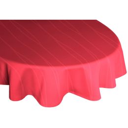 Tischdecke WIRTH "LANGWASSER" Tischdecken Gr. B/L: 130 cm x 190 cm, oval, rot Tischdecken