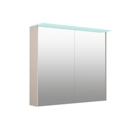 Spiegelschrank Welltime "D-Line" Schränke Gr. B/H/T: 81,4 cm x 70,2 cm x 20 cm, 2 St., grau (kaschmir grau) Bad-Spiegelschränke
