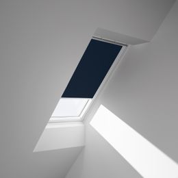 Velux Verdunklungsrollo "DKL S10 1100SWL" Rollos Gr. S10, stufenlos positionierbar, blau (dunkelblau, weiß) Verdunkelungsrollos