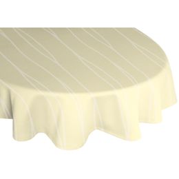 Tischdecke WIRTH "LANGWASSER" Tischdecken Gr. B/L: 130 cm x 190 cm, oval, beige Tischdecken