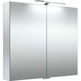 Spiegelschrank Welltime "G-Line" Schränke Gr. B/H/T: 80,8 cm x 70 cm x 13 cm, mit LED, 2 St., Komplettausführung, farblos (transparent) Bad-Spiegelschränke