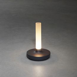 LED Tischleuchte Konstsmide "Biarritz" Lampen Gr. Ø 13,5 cm Höhe: 20,5 cm, grau (anthrazit) LED Tischlampen