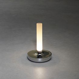 LED Tischleuchte Konstsmide "Biarritz" Lampen Gr. Ø 13,5 cm Höhe: 20,5 cm, silberfarben (silber) LED Tischlampen